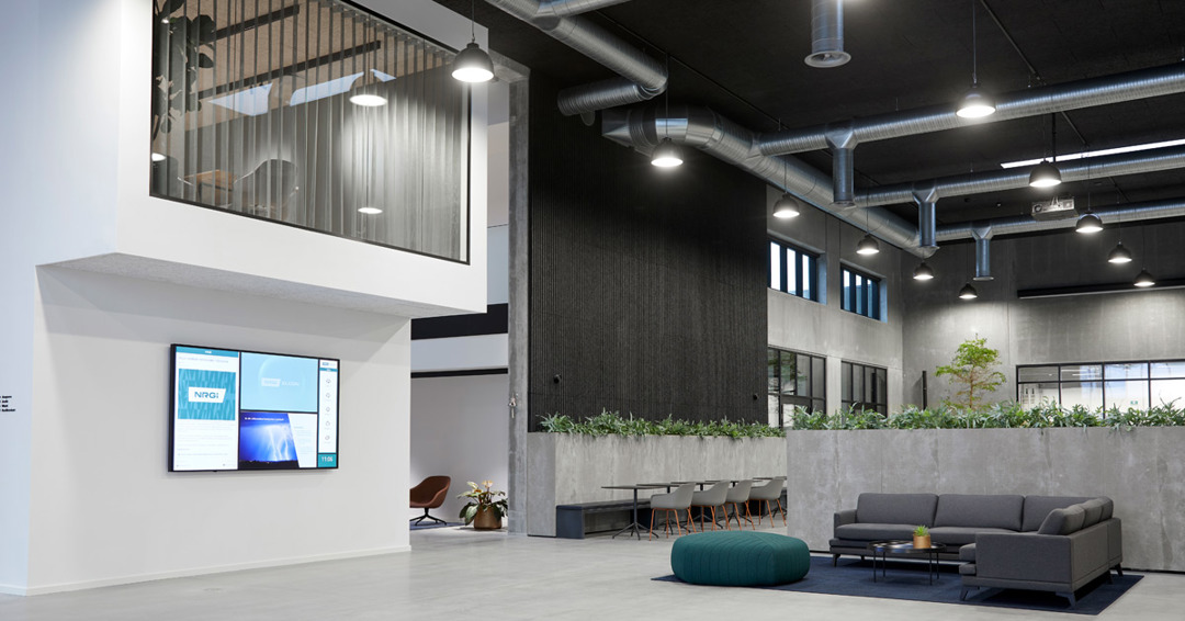 Striking interior design of ELCON’s new headquarters | Troldtekt